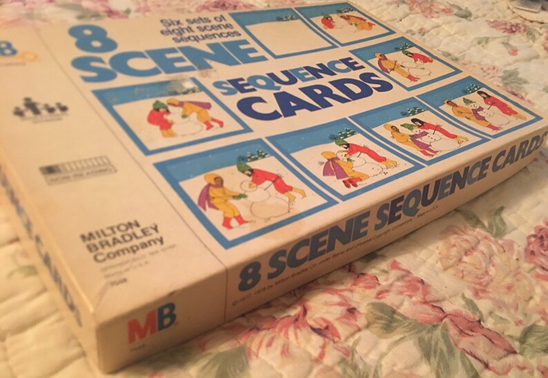 8 Scene Sequence Cards, Vintage Game, Learning/educational Game - Etsy