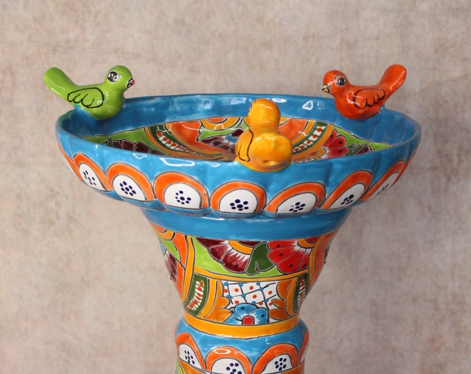 Talavera Mexican Pottery BIRD BATH - Etsy