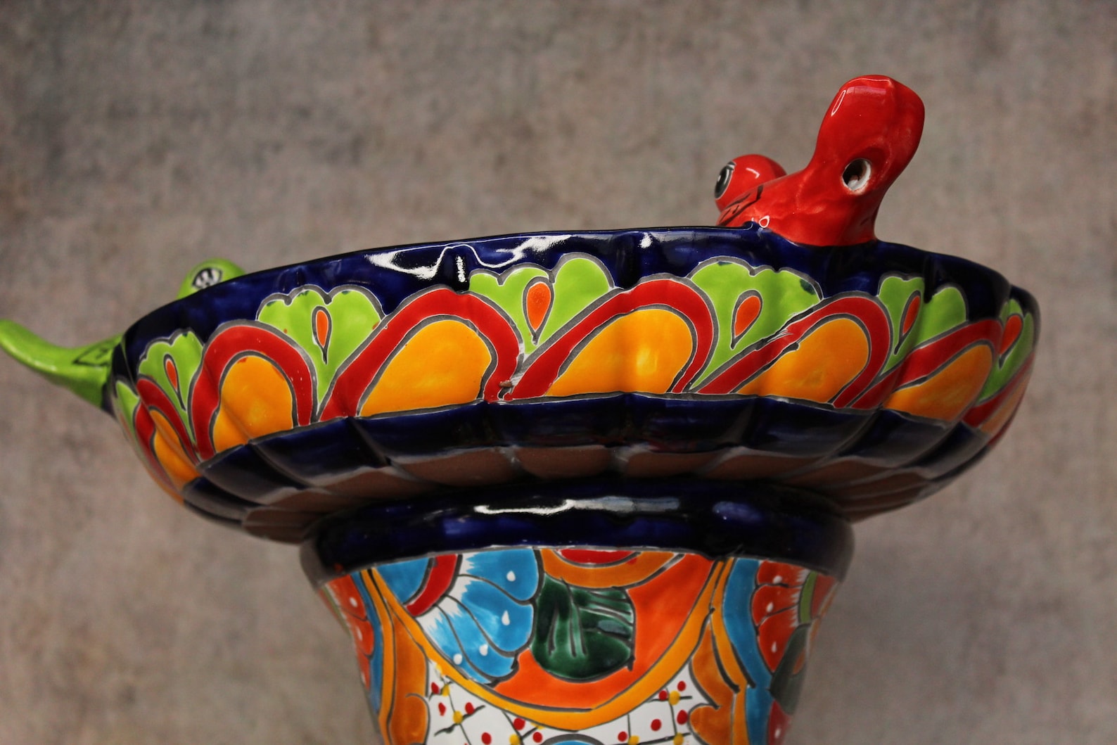 Talavera Mexican Pottery BIRD BATH | Etsy
