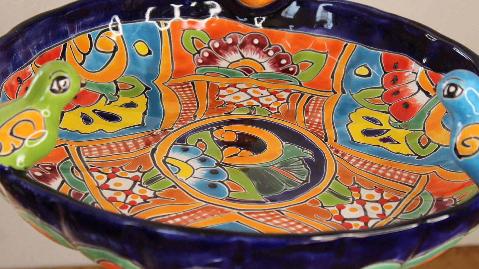 Talavera Mexican Pottery BIRD BATH - Etsy