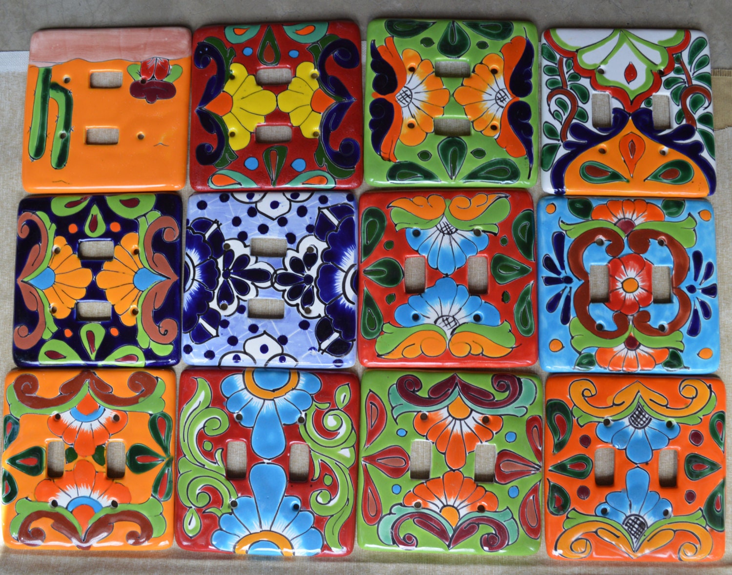 Mexican Talavera Pottery Wall Art 5 X 5 Light - Etsy