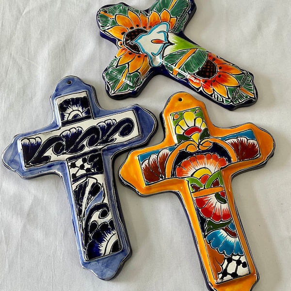 Ceramic Wall Cross - Etsy
