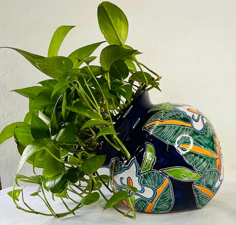 Maceta Talavera De Lado - Etsy