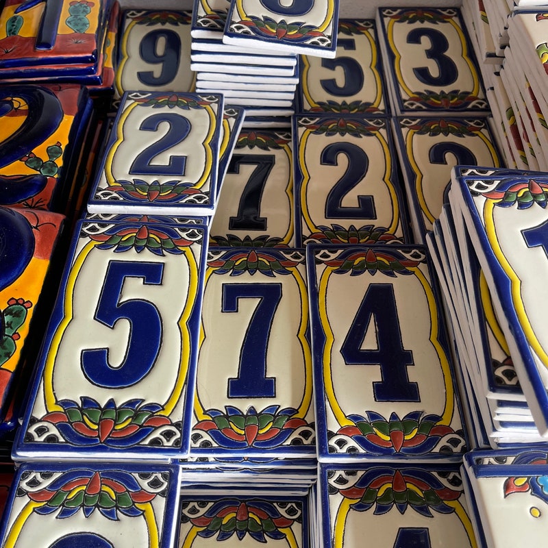 Mexican Tile Numbers - Etsy