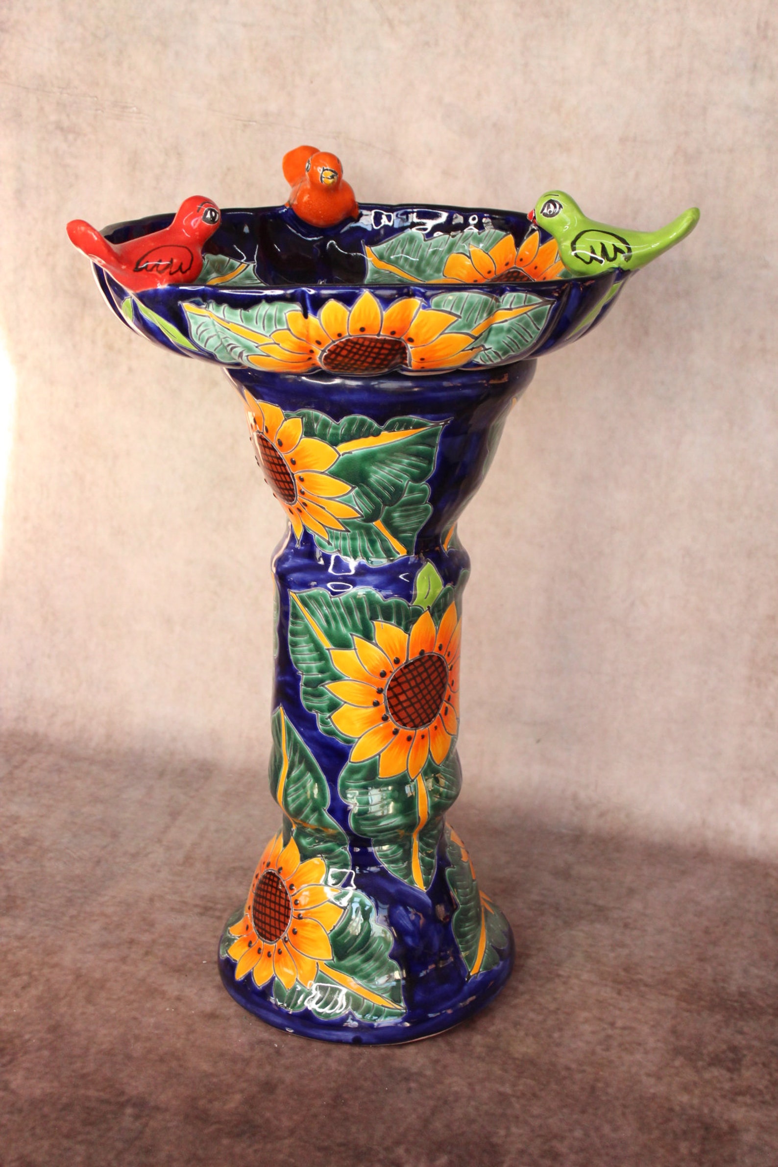 Talavera Mexican Pottery BIRD BATH - Etsy