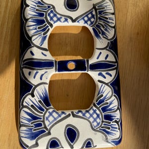 2 Talavera Mexican Pottery Outlet Covers: Hand-painted Wall Art (3" X 5 ...