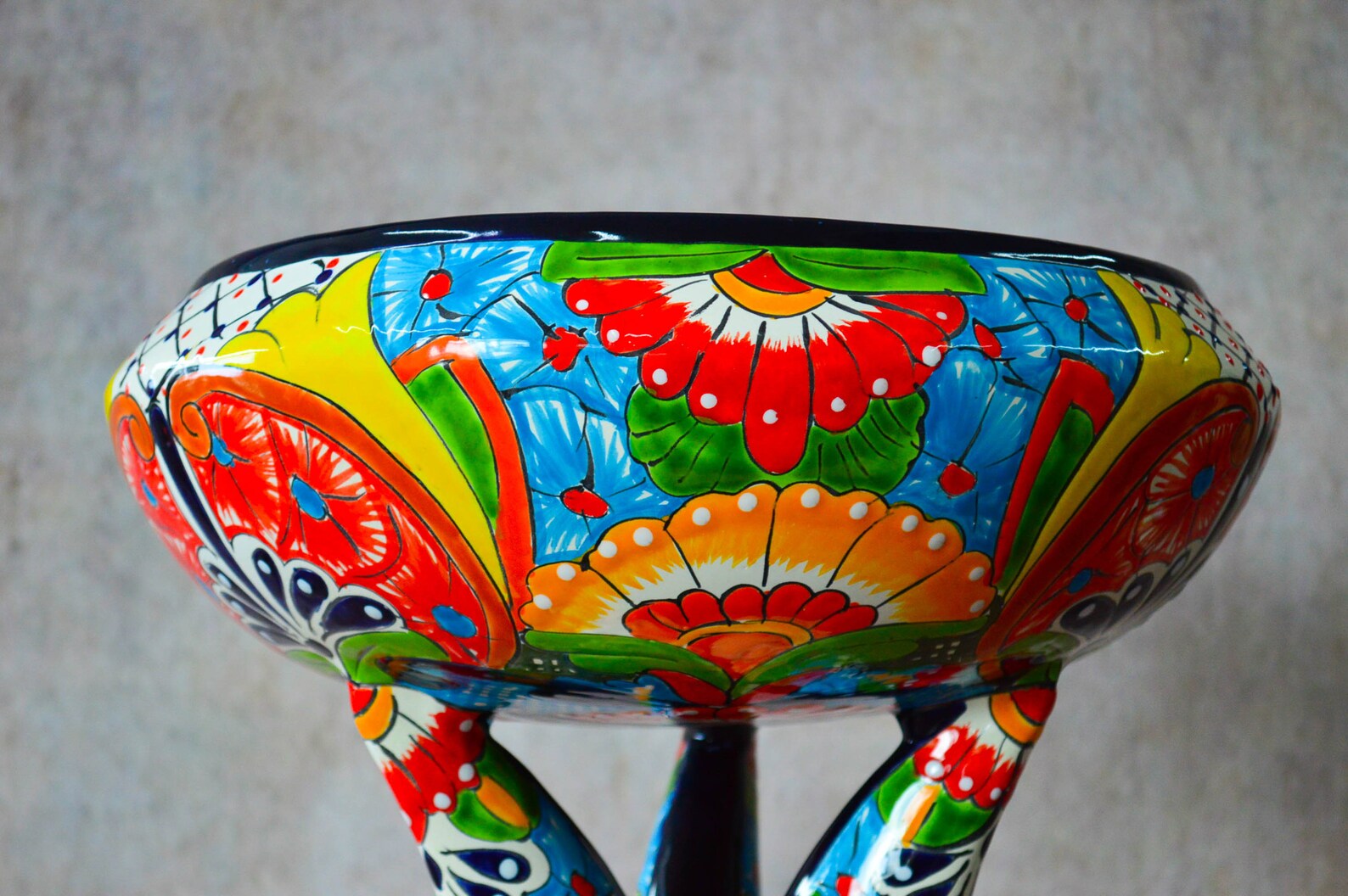 Talavera Mexican Pottery BIRD BATH MOONS - Etsy