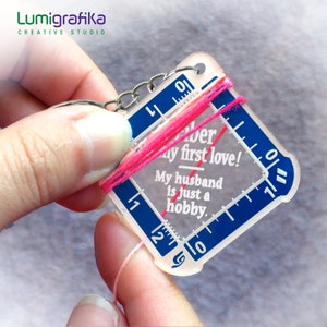 Gauge Rule Keychain for Knitters Weavers & Crocheters - Etsy Australia
