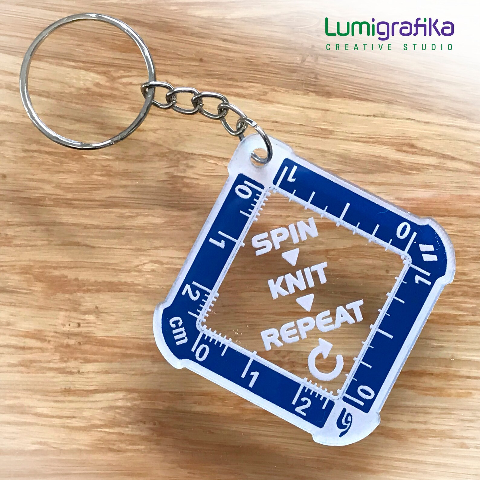Gauge Rule Keychain for Knitters Weavers & Crocheters - Etsy Australia