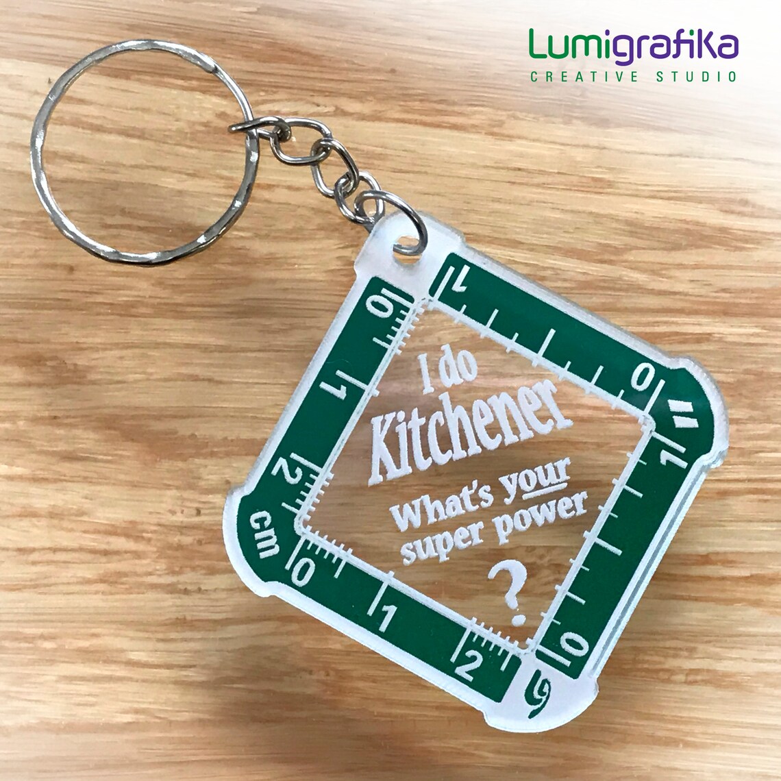 Gauge Rule Keychain for Knitters Weavers & Crocheters - Etsy Australia