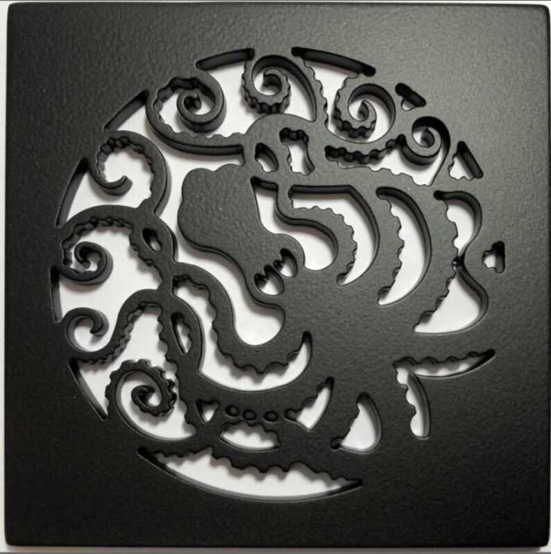5 Square Shower Drain Cover Octopus Design Replacement - Etsy