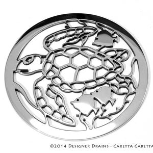 3.25" Round Shower Drain - Designer Drains Turtle Drain - Etsy