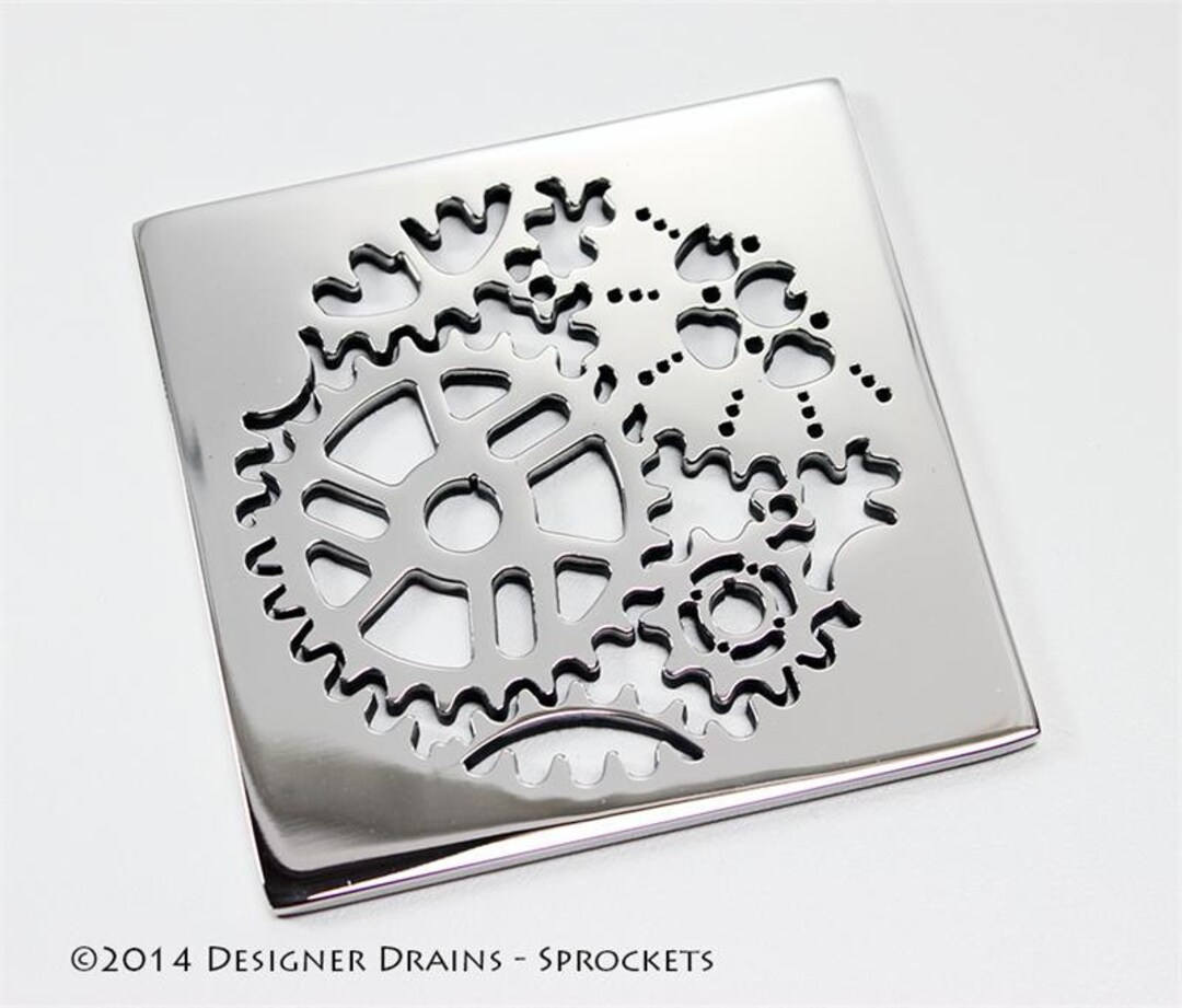 Sprockets Square Shower Drain: 304 Stainless Steel, EBBE E4400 ...