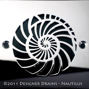 Square Shower Drain Cover Nautilus by Designer Drains - Etsy