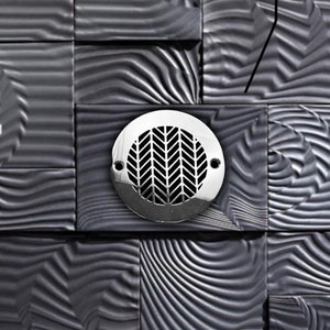 Shower Drain, 4 Inch Round, Chevron Design - Etsy