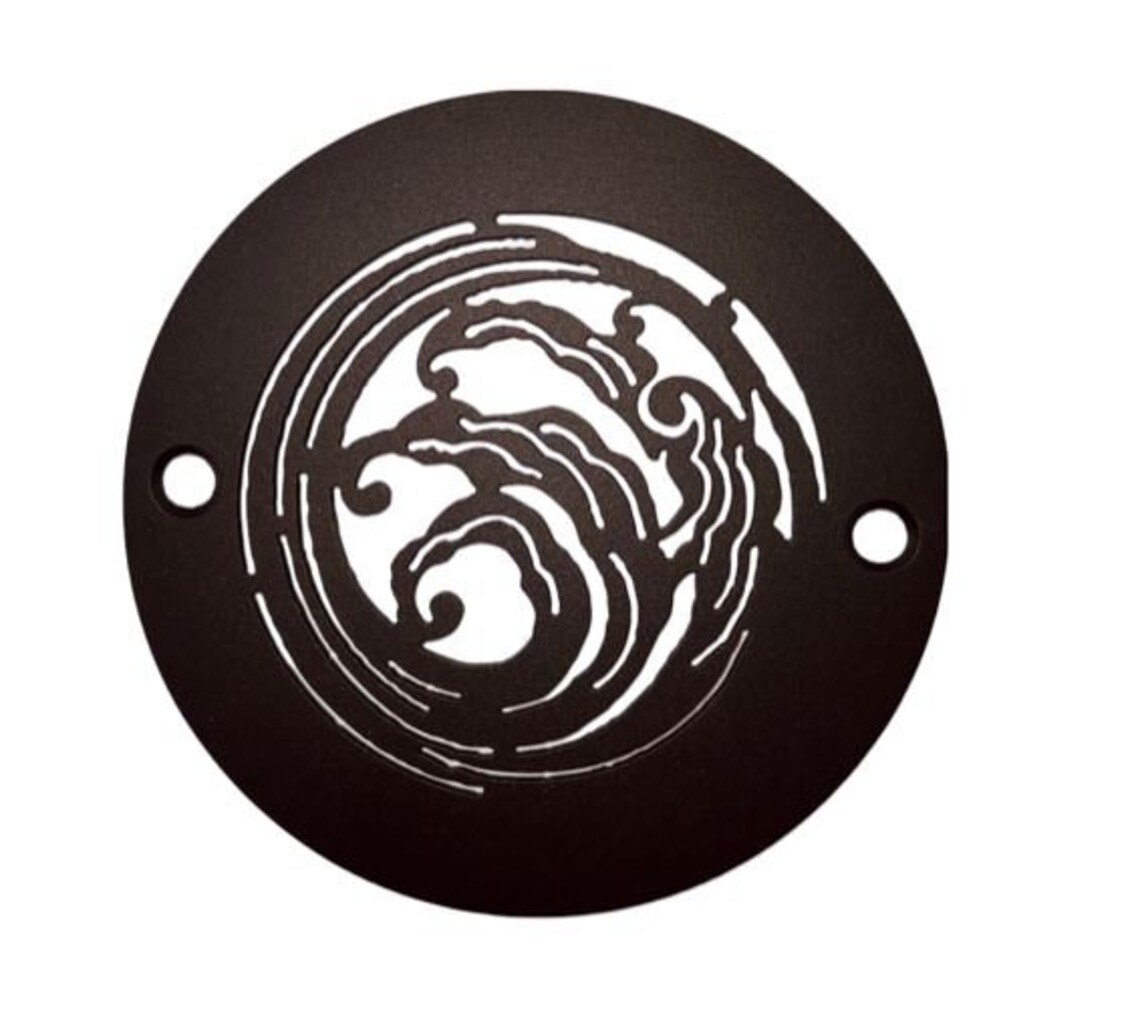 Shower Drain Cover 4 Inch Round Elements Nami Design by - Etsy