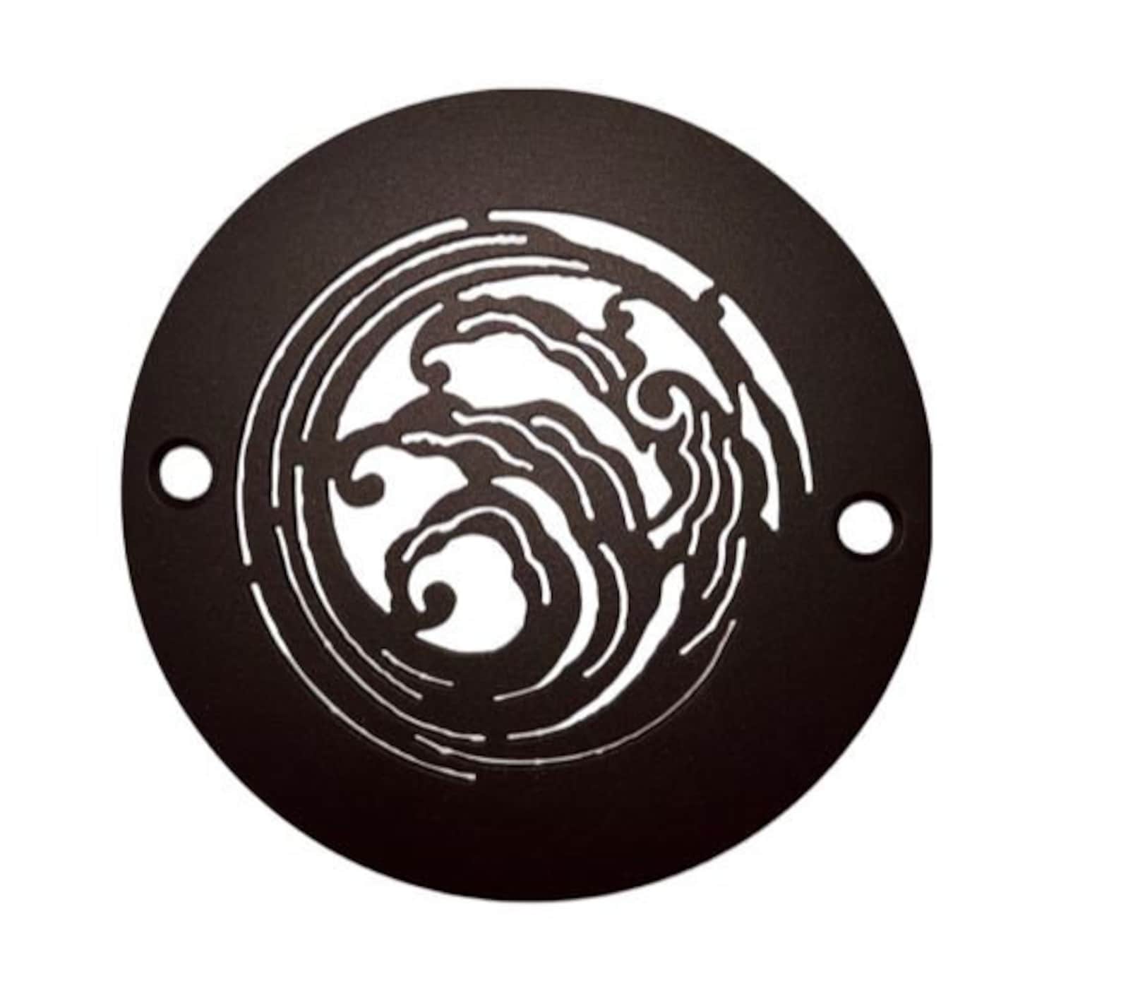 Shower Drain Cover 4 Inch Round Elements Nami Design by - Etsy
