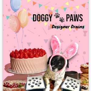 Dog Paw Shower Drain Cover – Oil Rubbed Bronze Square Decorative Drain ...