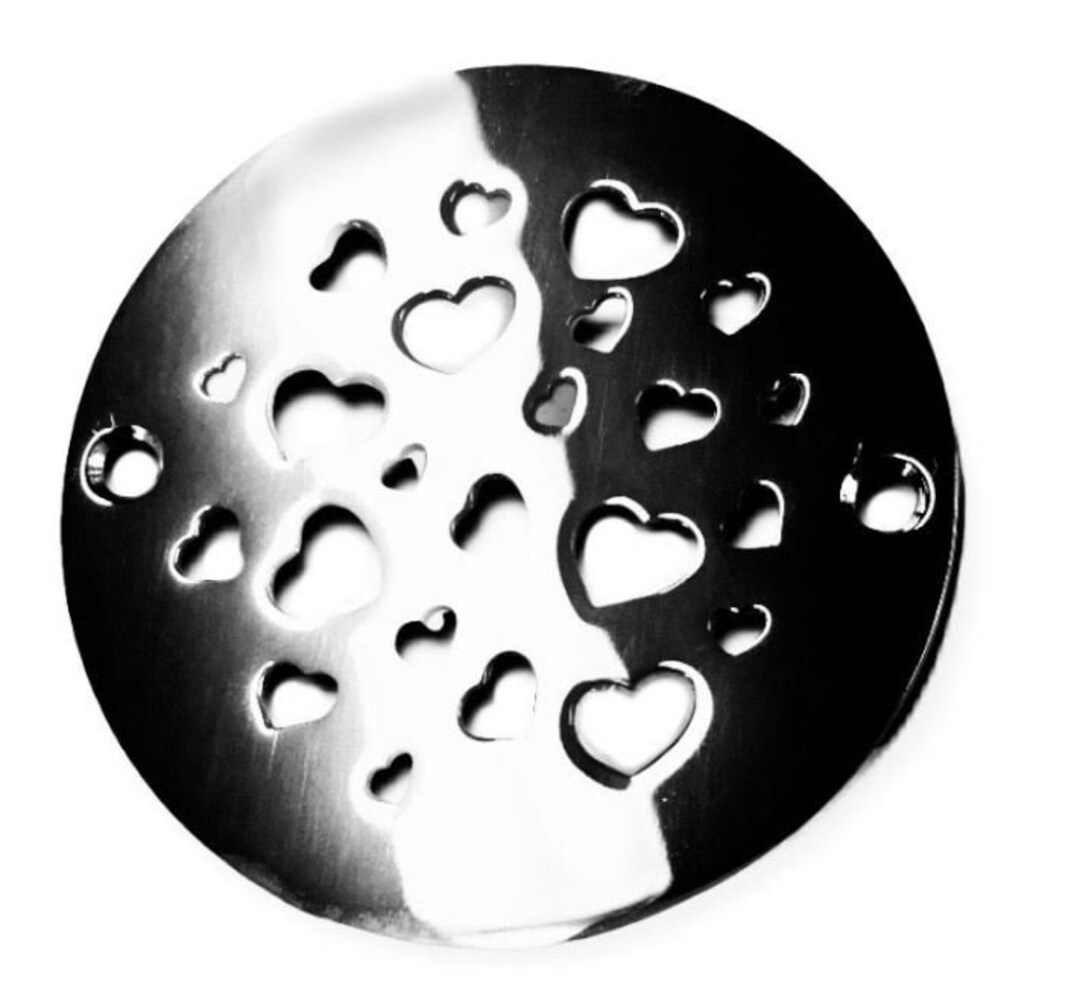 4 Inch Round Shower Drain Cover Valentine Hearts Design by - Etsy
