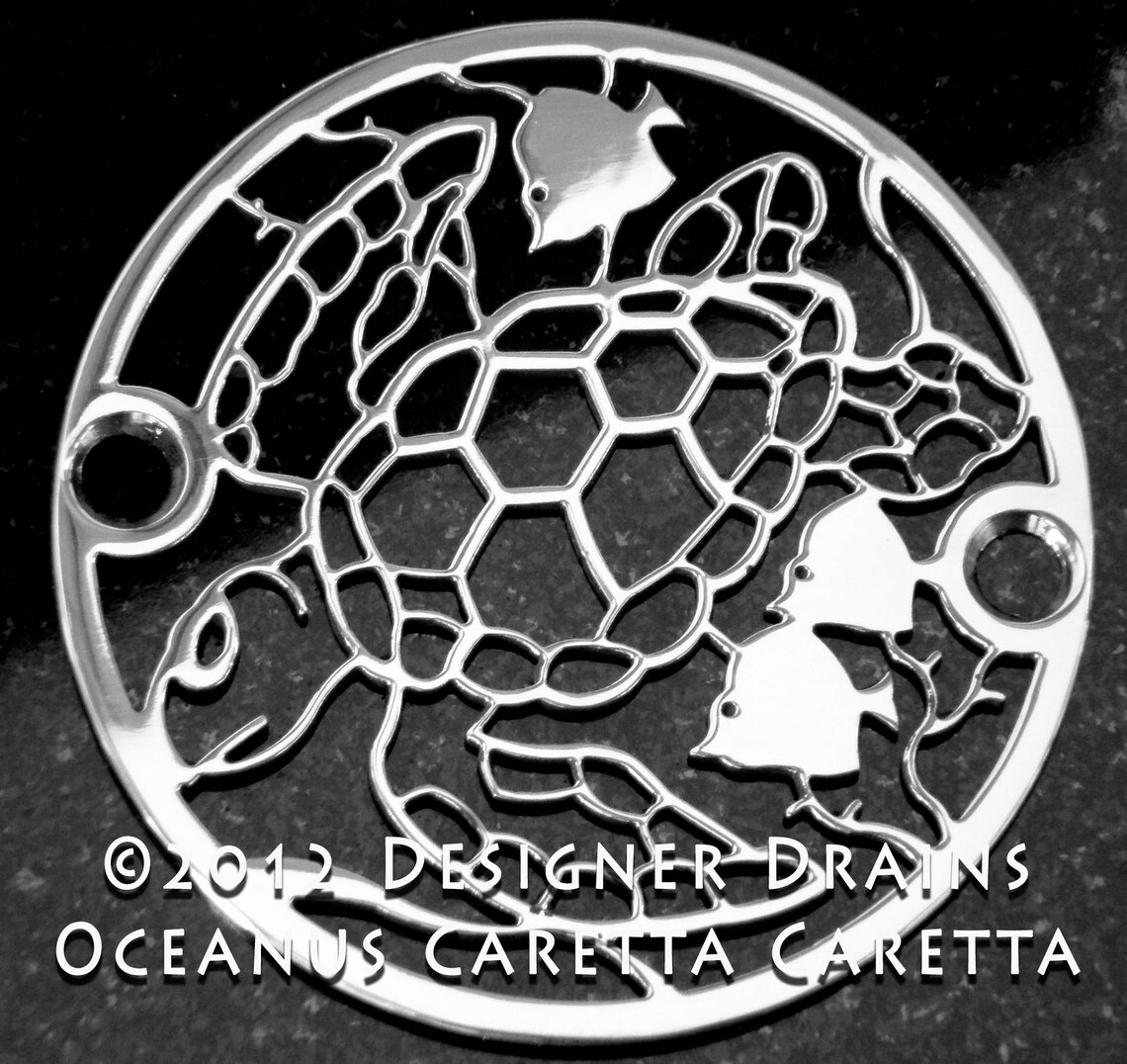 3.25 Round Shower Drain Designer Drains Turtle Drain | Etsy
