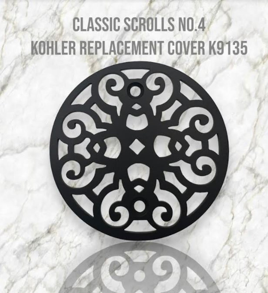 Kohler Round Shower Drain Cover, Classic Scrolls No. 4 Design - Etsy