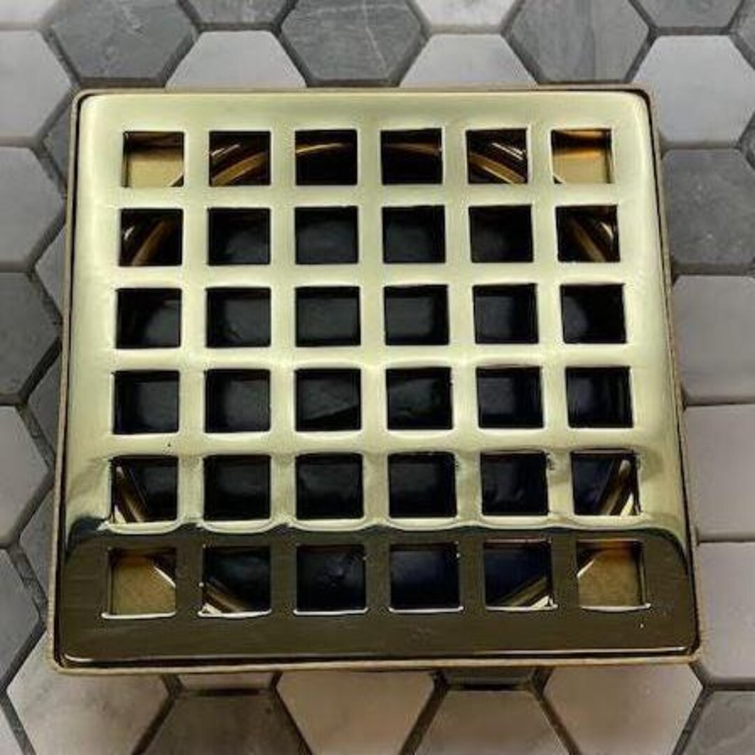 Square Shower Drain - 4-inch With No Screw Inserts - Made to Fit ...