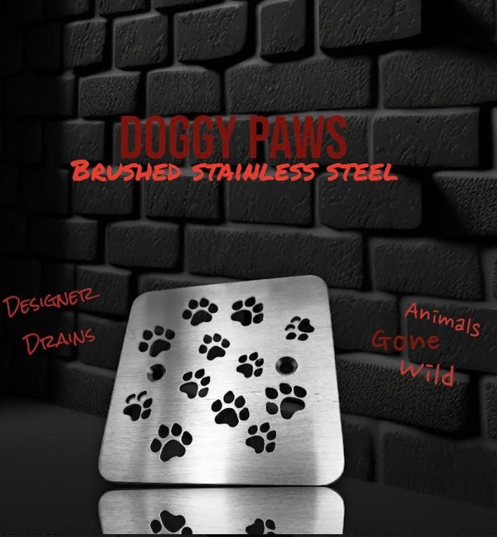 Dog Paw Shower Drain Cover – Oil Rubbed Bronze Square Decorative Drain ...
