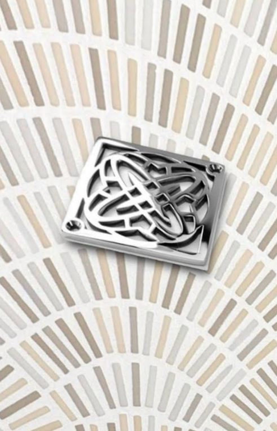 Square Shower Drain Cover, Made to Fit Kerdi, Atom Rings Design - Etsy