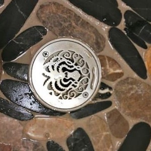 Shower Drain, 4.00" Diameter, Octopus Design by Designer Drains - Etsy