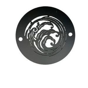 Shower Drain Cover, 4 Inch Round, Elements Nami Design by Designer ...