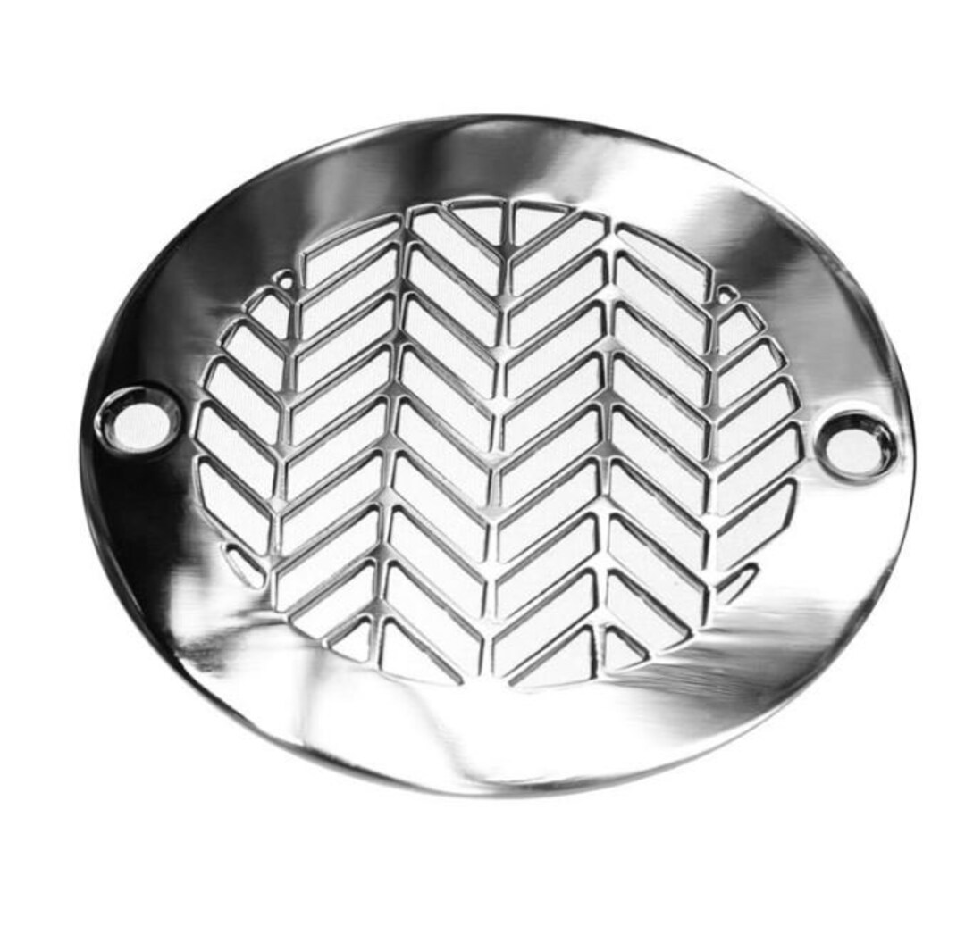Shower Drain 4 Inch Round Chevron Design - Etsy