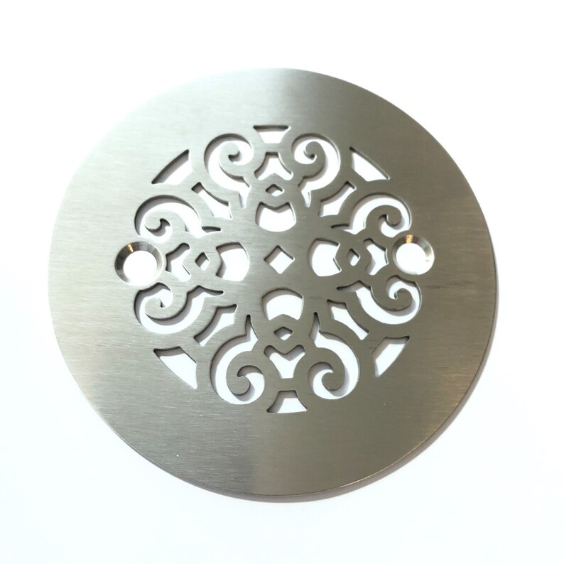4.25 Inch Shower Drain - Classic Scrolls No. 4 by Designer Drains - Etsy