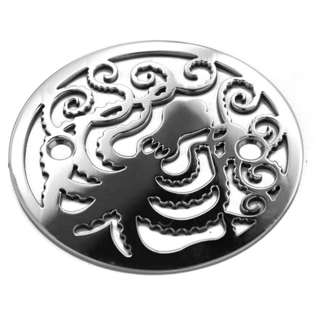Round Shower Drain Grate Octopus Design Made to Fit Kohler - Etsy