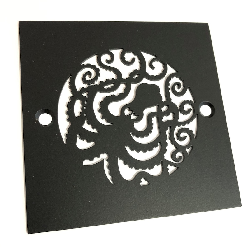 4 Inch Square Shower Drain Cover Octopus by Designer Drains - Etsy
