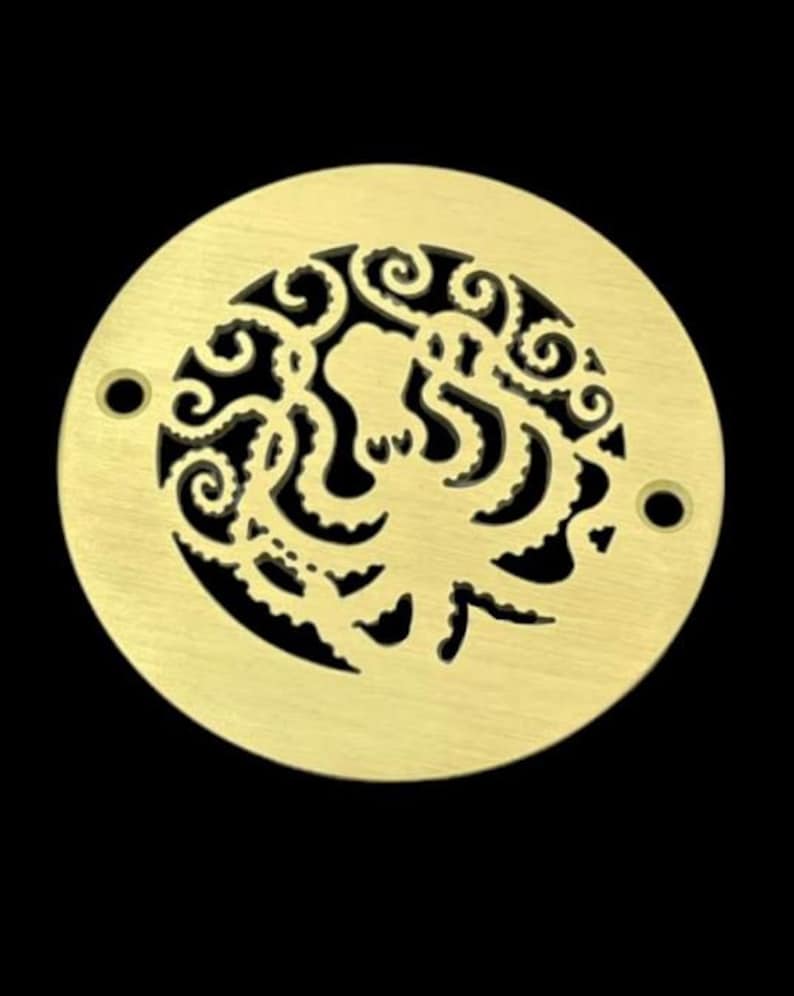 Shower Drain, 4.00" Diameter, Octopus Design by Designer Drains - Etsy