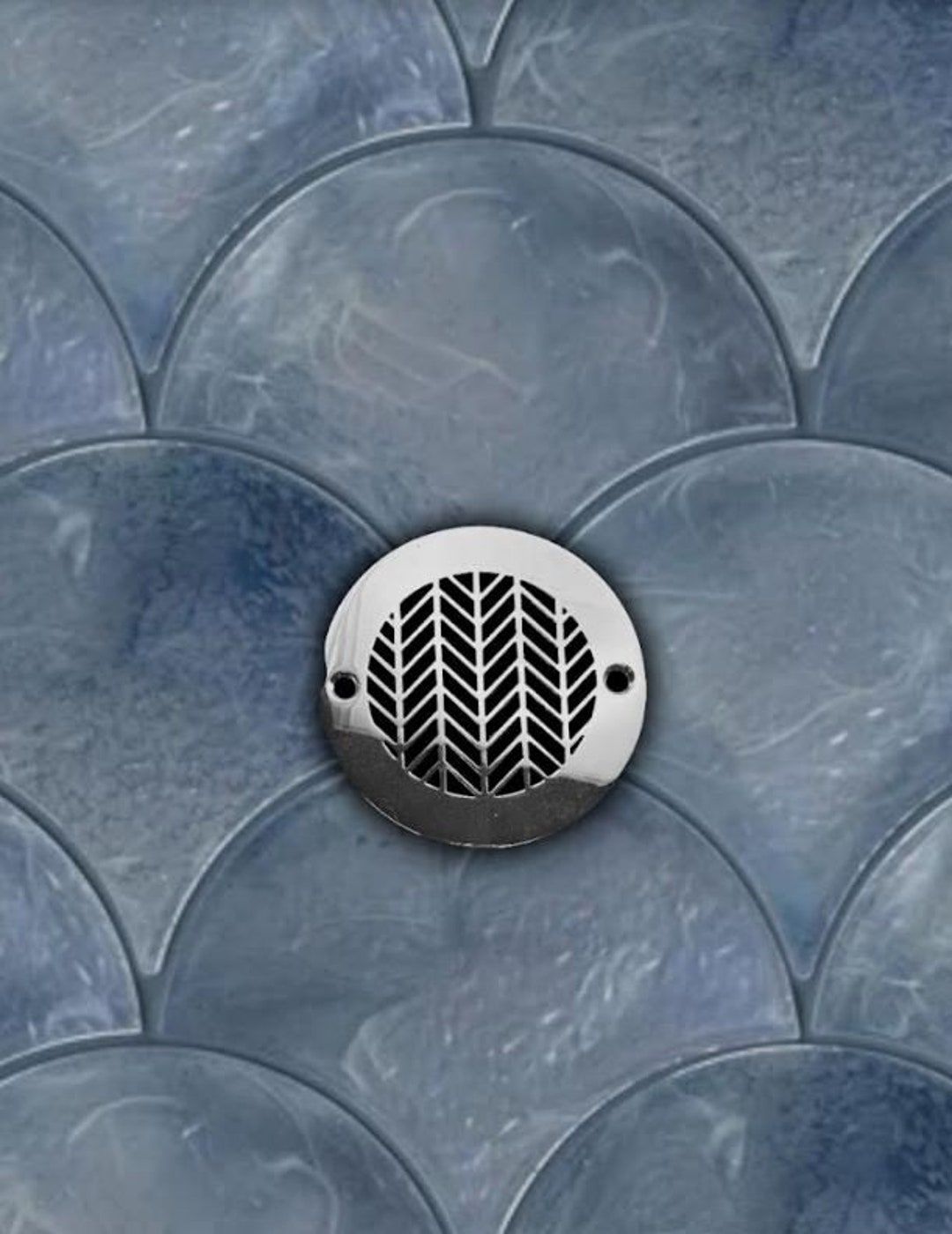Shower Drain, 4 Inch Round, Chevron Design - Etsy