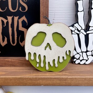 Poison Apple Halloween Decor Free Standing Spooky Shelf Sitter Apple ...