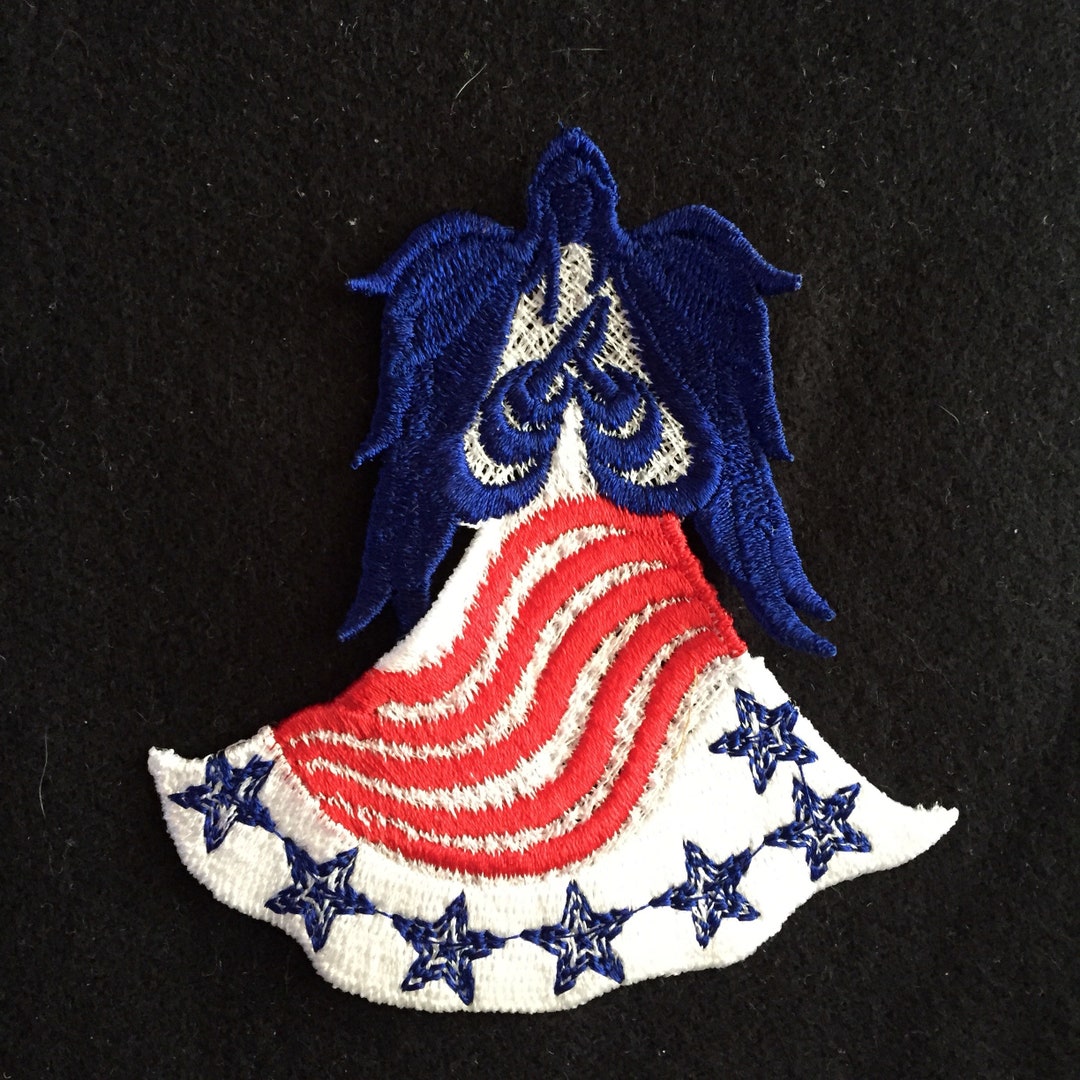 Angel Flag Patriotic Lace Embroidery Free Standing - Etsy