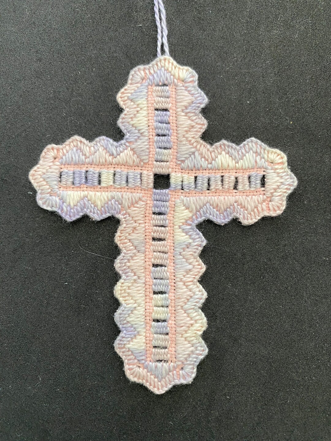 Variegated Cross Ornament Hardanger Embroidery - Etsy