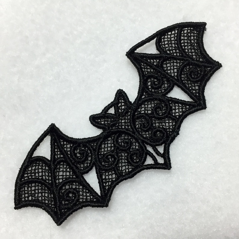 Bat Halloween Ornament Embroidered Free Standing Lace - Etsy