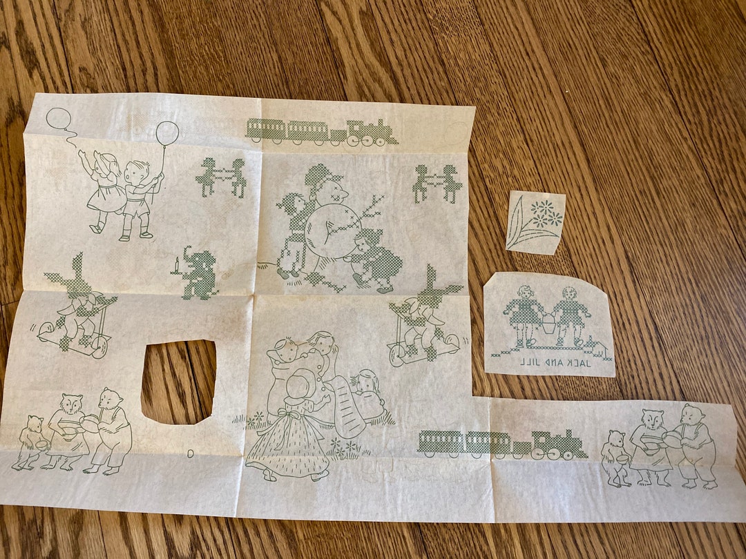 Vintage Embroidery Transfer Sheet - Etsy