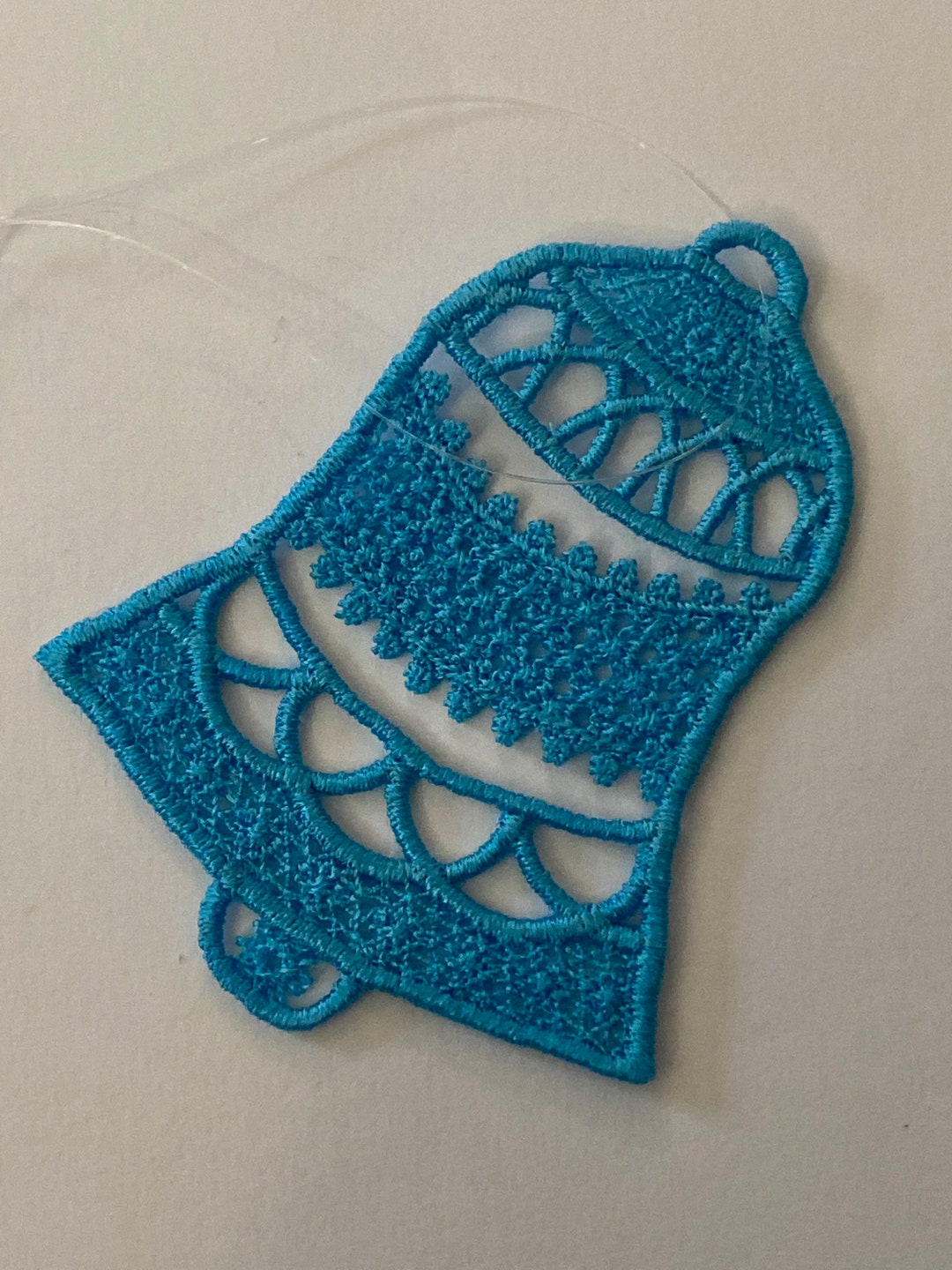 Bell Blue Embroidered Free Standing Lace - Etsy