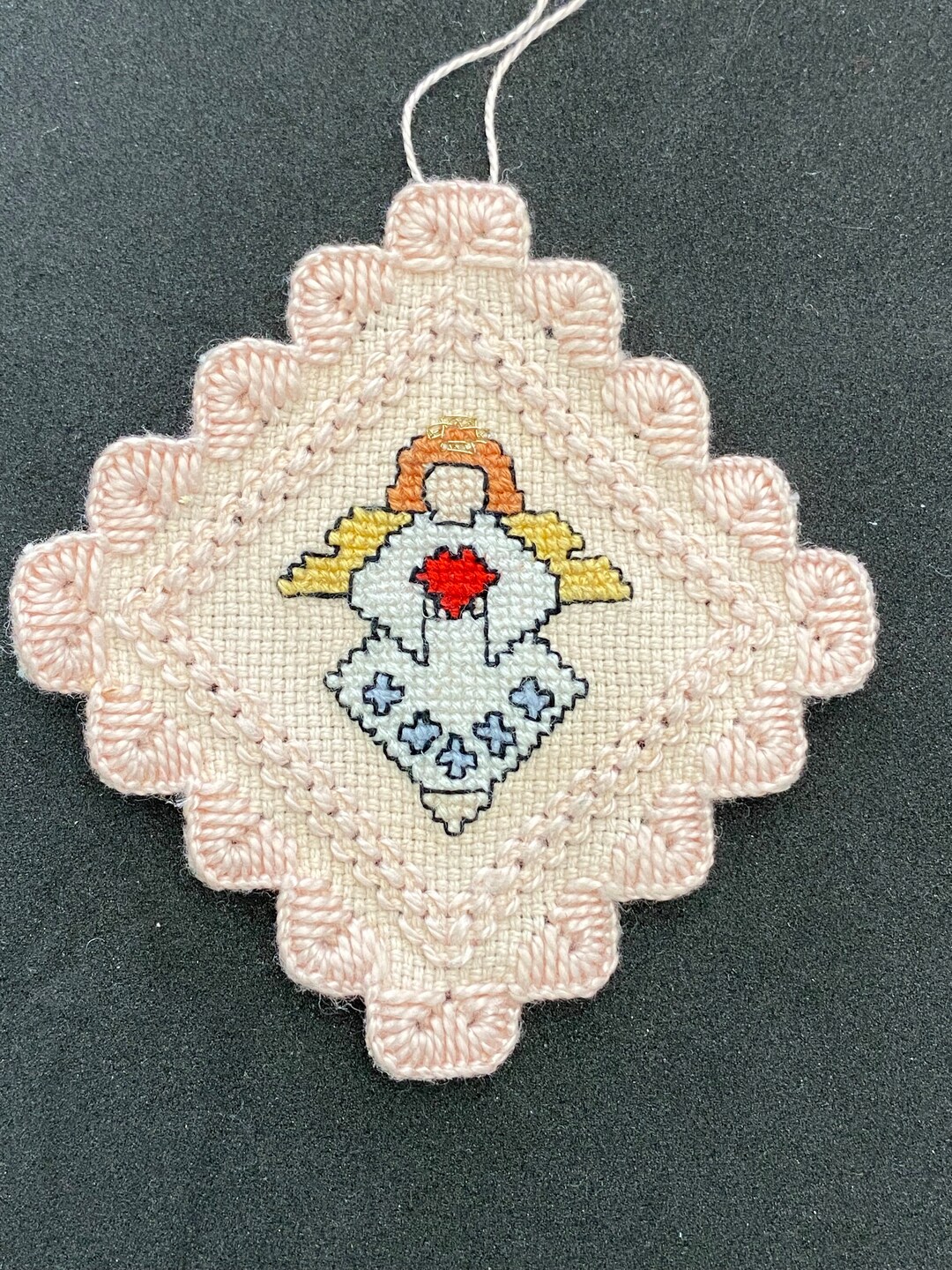 Ornament Pink Angel Hardanger Embroidery - Etsy