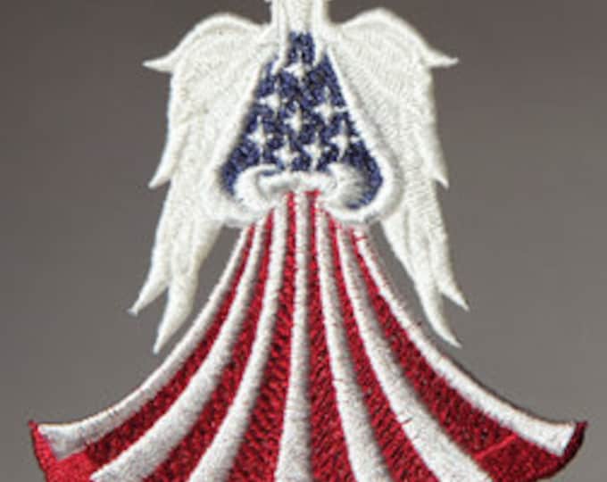 Angel Flag Patriotic Lace Embroidery Free Standing - Etsy