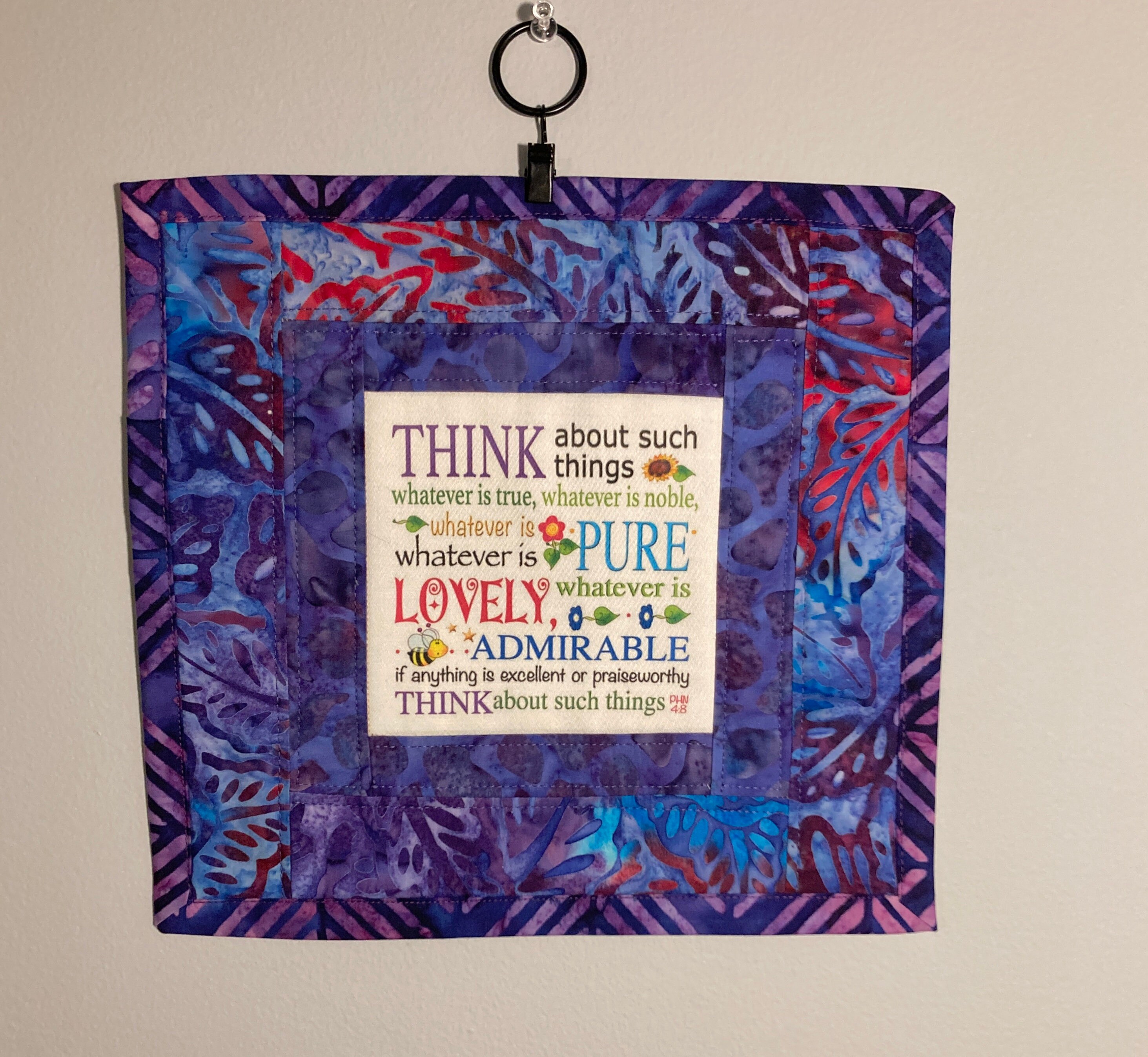 Batik Inspirational Bible Verse Art Quilt Wall Hanging - Etsy