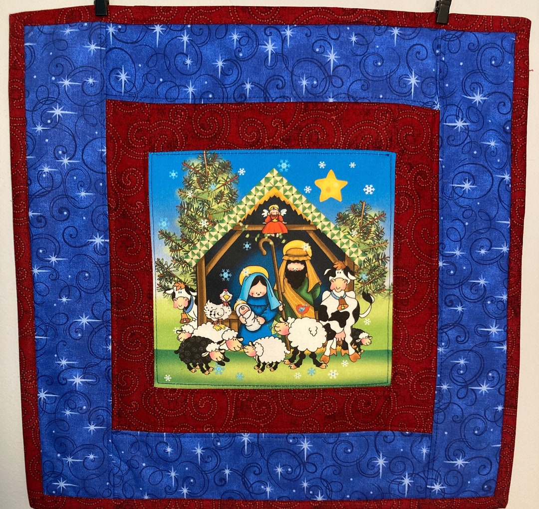 Christmas Nativity Scene Art Quilt Wall Hanging - Etsy