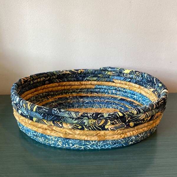 Fabric Wrapped Rope Baskets - Etsy