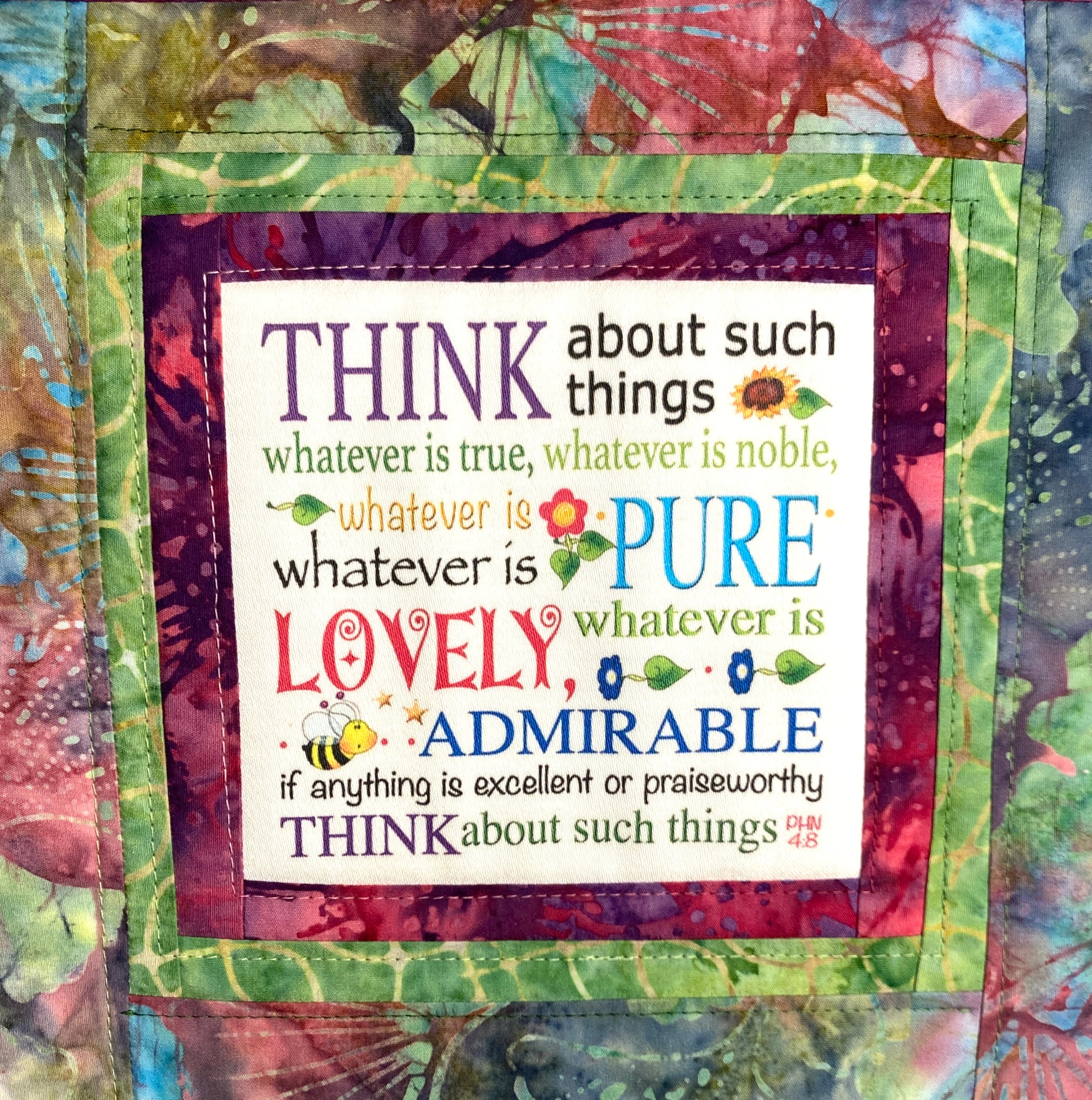 Batik Inspirational Bible Verse Art Quilt Wall Hanging 4 - Etsy