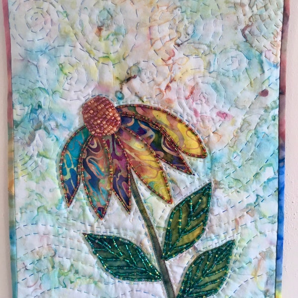 Flower Art Quilt - Etsy