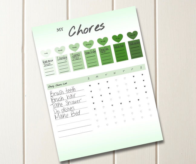 My Chores Checklist | Colorful Chores | Kids Chores Checklist | PDF ...